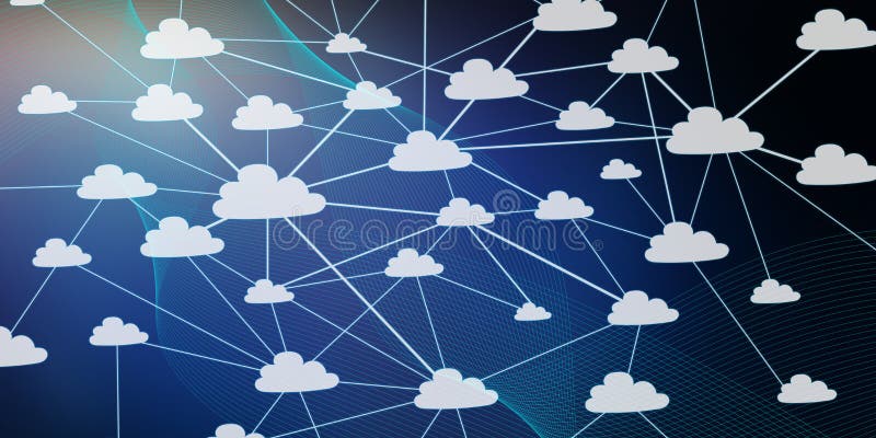 Concept of cloud network stock illustration. Illustration of global ...