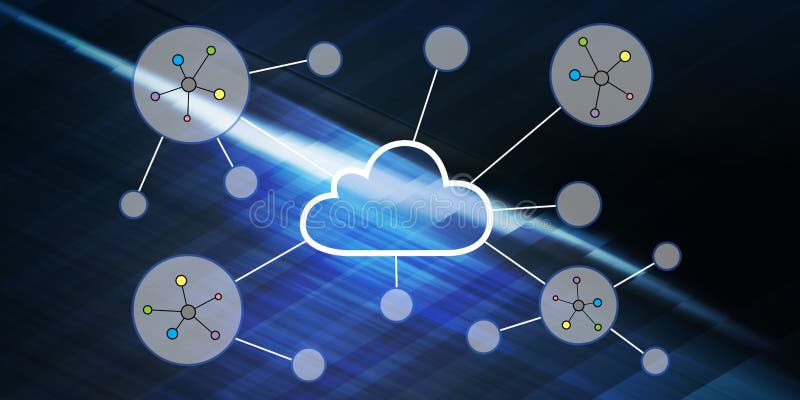 Concept of a Cloud Networking Stock Illustration - Illustration of ...