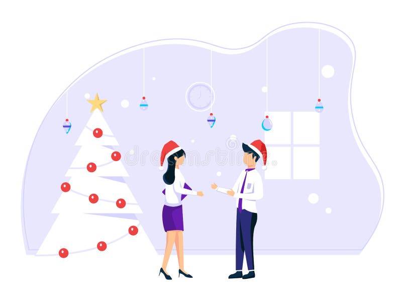 Concept Co-worker Finishing Work before Christmas for Winter Break ...