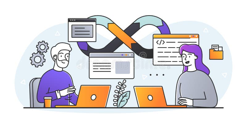 Concept of Coding and Programming Stock Vector - Illustration of ...