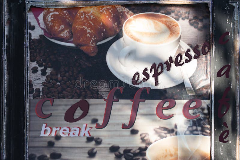 Concept of coffee break editorial stock photo. Image of board - 105443438
