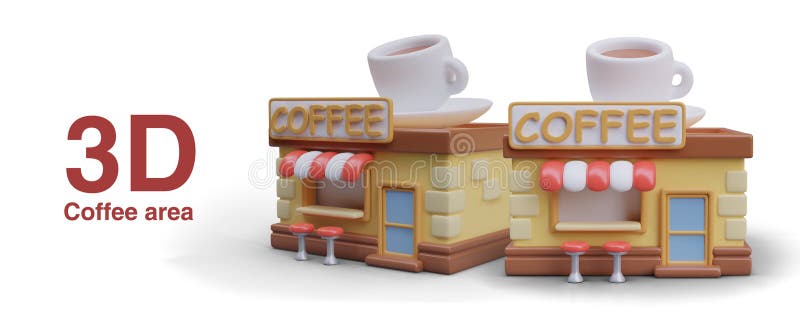 Concept of Coffee Zone. Place for Breakfast, Lunch Break, Rest Stock ...