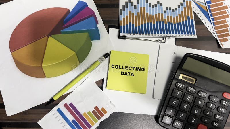 Concept of Collecting Data Write on Sticky Notes Isolated on Wooden ...