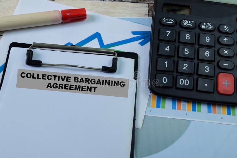 Concept of Collective Bargaining Agreement Write on Paperwork Isolated ...