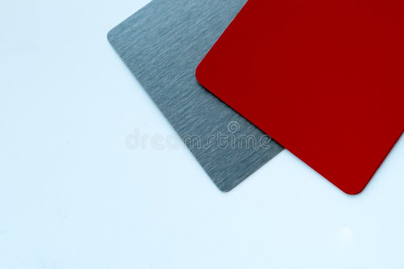 Concept of Color Cards on White Background Two Colors Gray and Burgundy ...