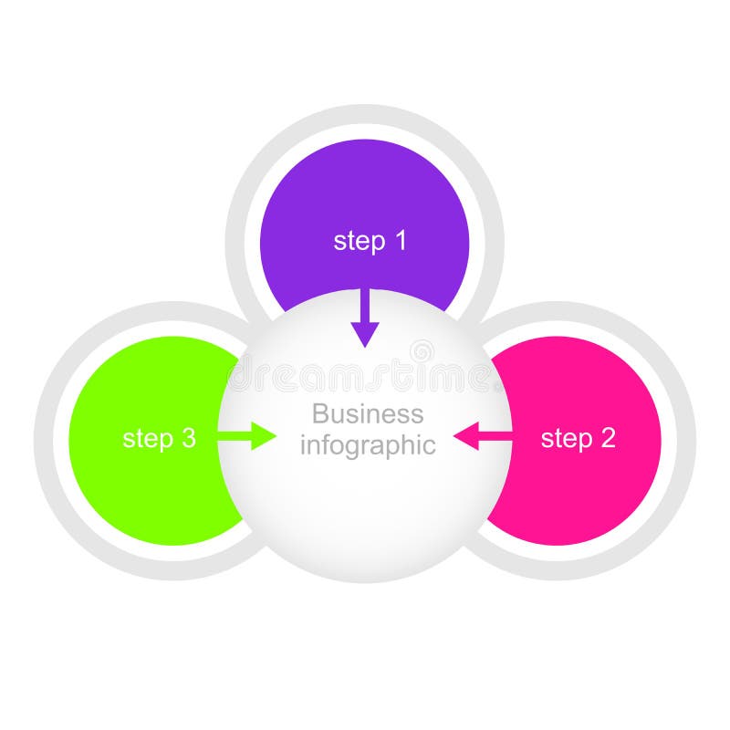 Chart Design for Business Presentations with Three Steps. Stock Vector ...