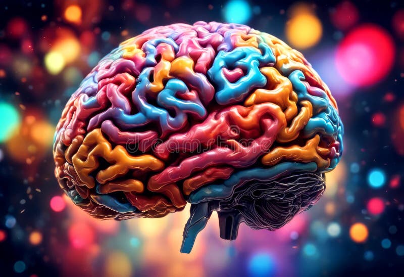 Concept Colorful Brain Creativity Mind Idea Creative Science Abstract ...