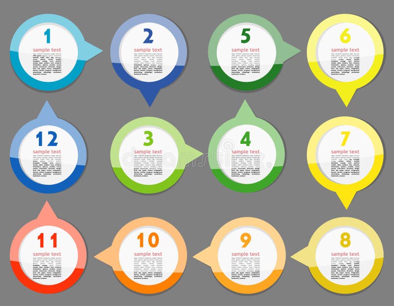 Concept of Colorful Circular Banners Stock Illustration - Illustration ...