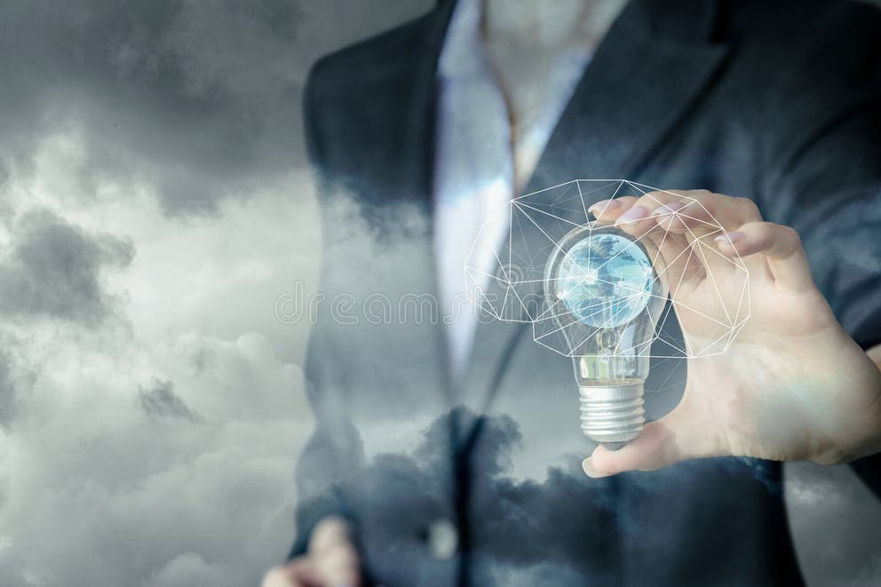 The Concept of Combining Creativity Intelligence and Thinking Stock Illustration - Illustration ...