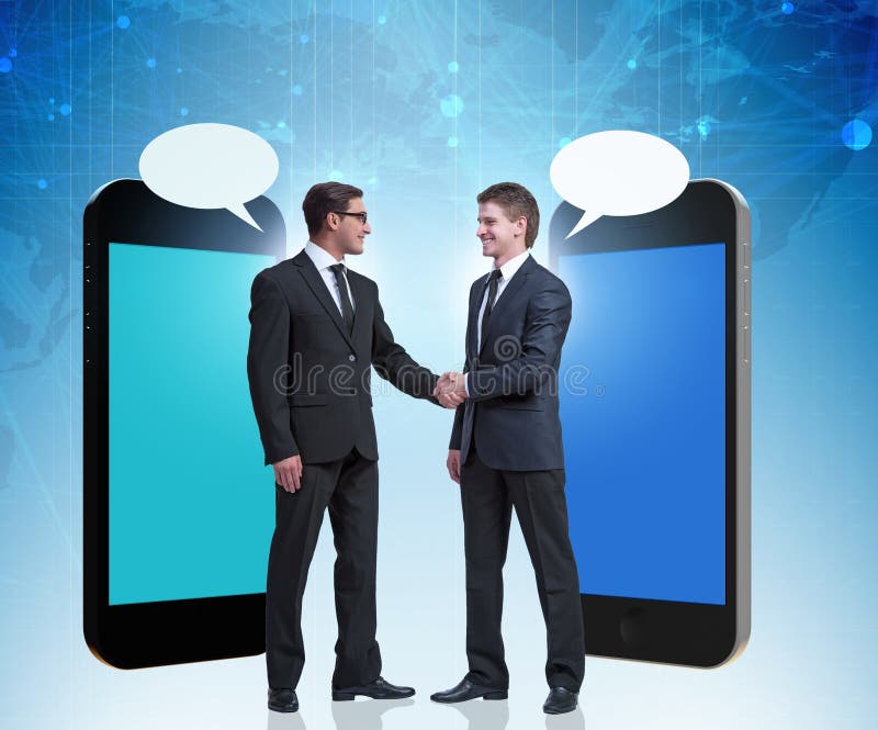 Concept of Communication with Businessmen Handshaking Stock Image ...