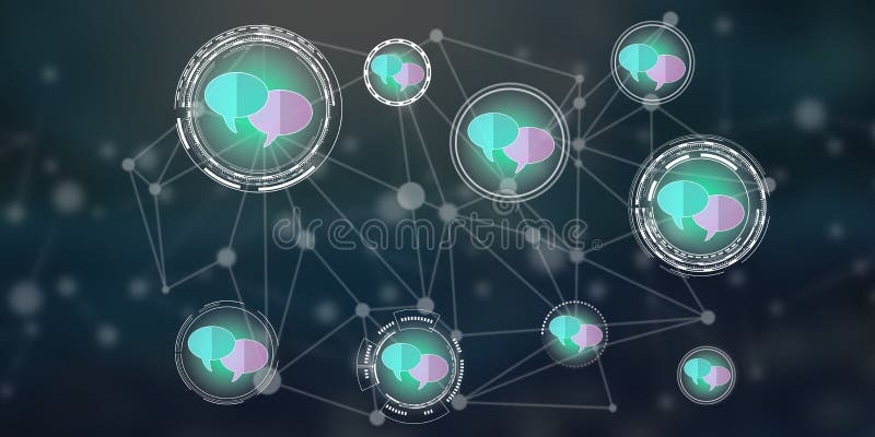 Concept of Communication Network Stock Illustration - Illustration of ...