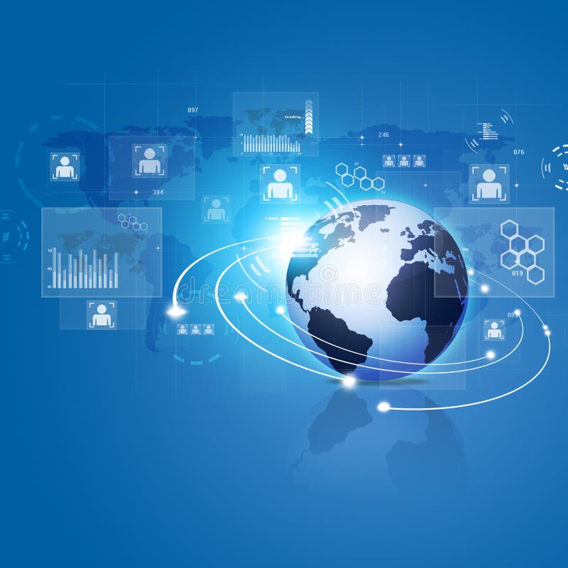 Concept Communication Technology Background Stock Illustration ...