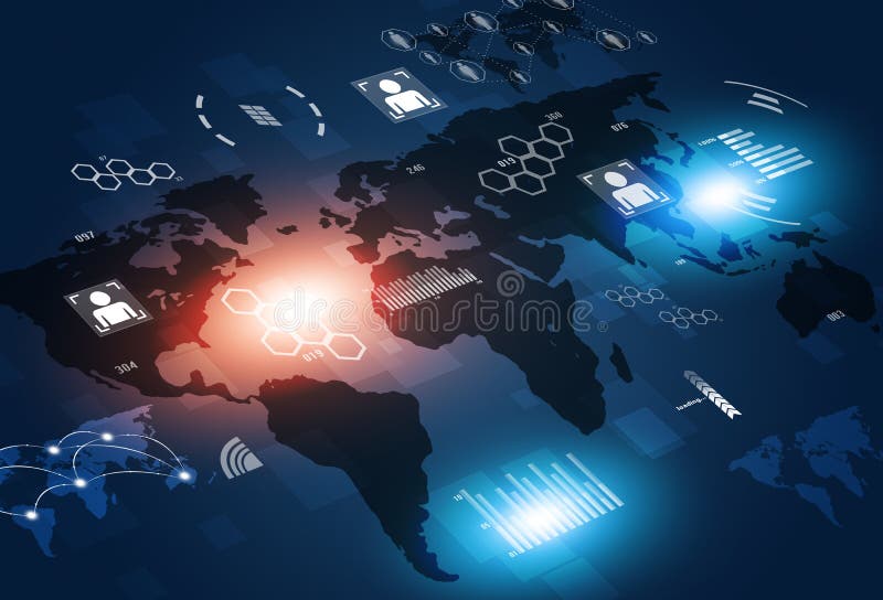 Concept Communications Technology Background Stock Illustration ...