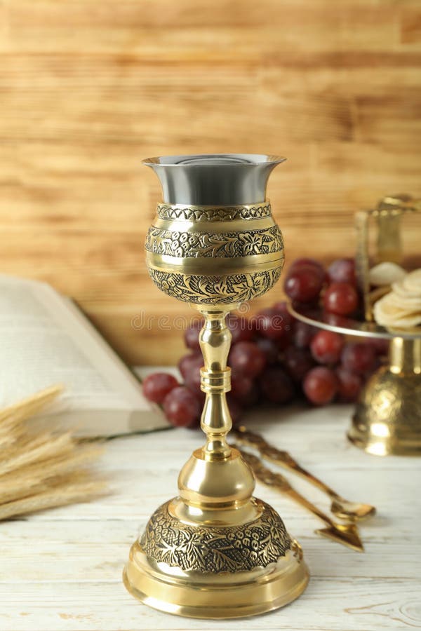 Concept or Composition of Eucharist with Different Accessories Stock ...