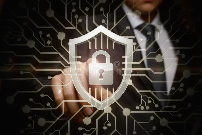 The Concept is the Compound Systems Security from Cyber Attacks. Stock ...