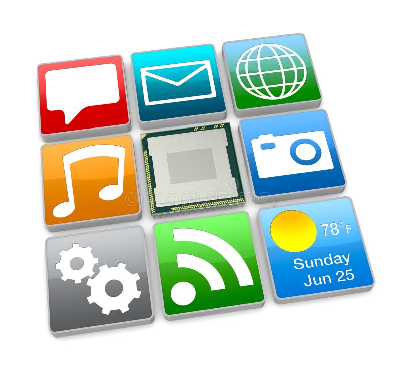 Concept of Computer Activity Stock Illustration - Illustration of ...