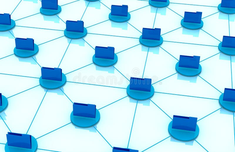 Concept of Computer Network Stock Illustration - Illustration of data ...