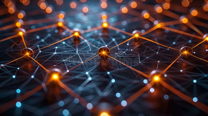 The Concept of a Computer Network and Internet Communication. Stock ...