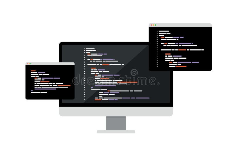 Concept Of Computer Programming Or Developing Software Or Game Stock