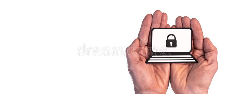 Concept of Computer Protection Stock Photo - Image of secure ...