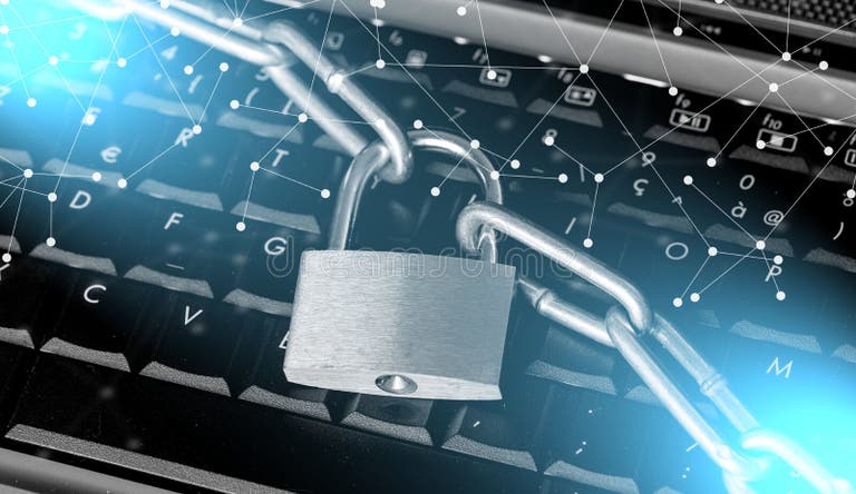 Concept of Computer Security; Multiple Exposure Stock Image - Image of ...