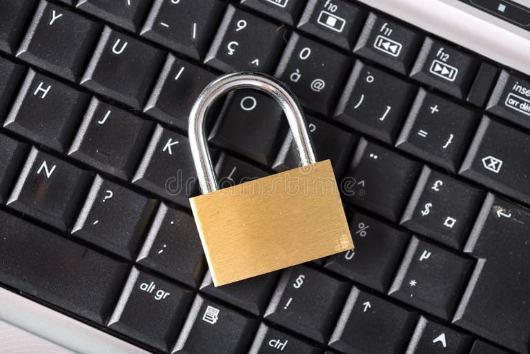 Concept of Computer Security Stock Image - Image of padlock, technology ...