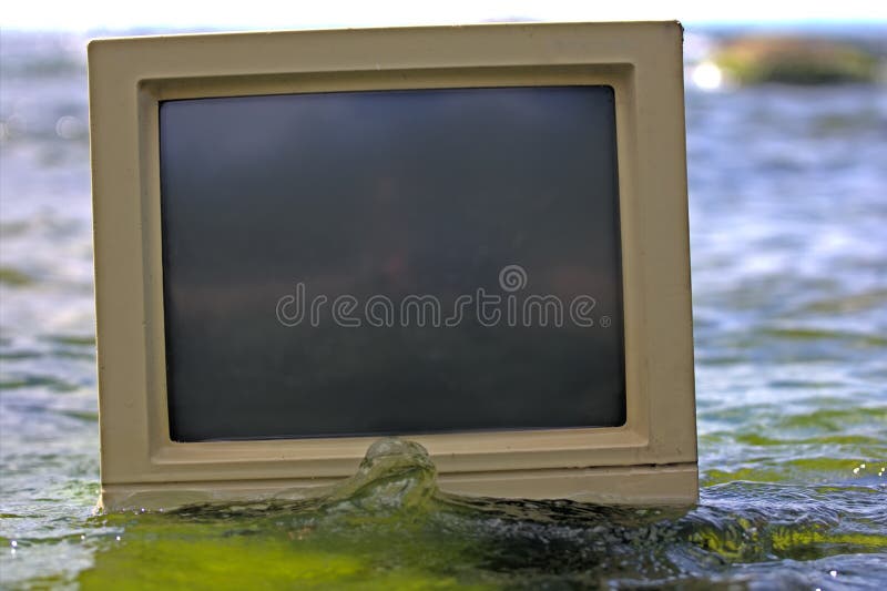 Concept of Computer Technology and Ocean Stock Image - Image of ...