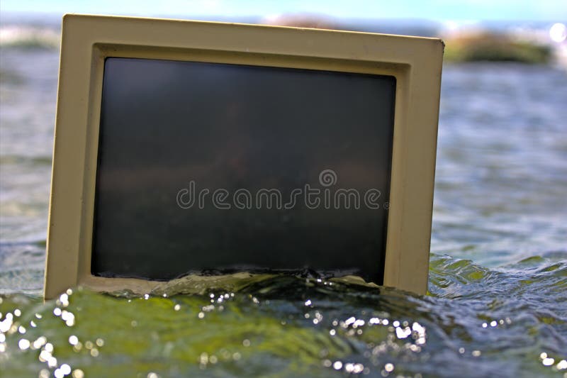 Concept of Computer Technology and Ocean Stock Photo - Image of ...
