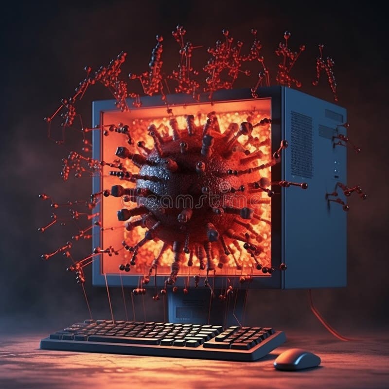 Concept of computer virus stock illustration. Illustration of darkness ...