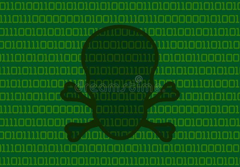 Cyberspace Concept with Data and Green Numbers Stock Illustration ...