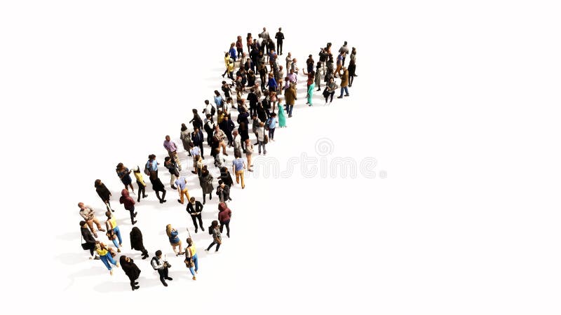 Large Community of People Forming the Settings Sign. 3d Illustration ...