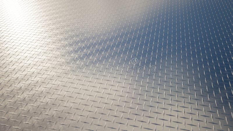 Concept or Conceptual Metal Background of Diamond Plate Floor As a ...