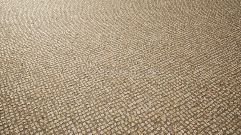 Conceptual Solid Beige Background of Cobblestone Texture Floor As a ...
