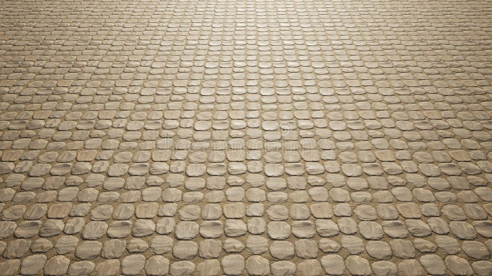 Concept Conceptual Solid Beige Background of Cobblestone Texture Floor ...