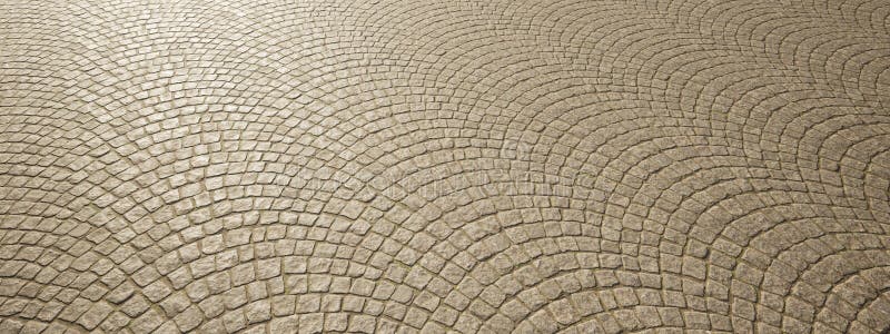Conceptual Solid Beige Background of Wave Cobblestone Texture Floor As ...