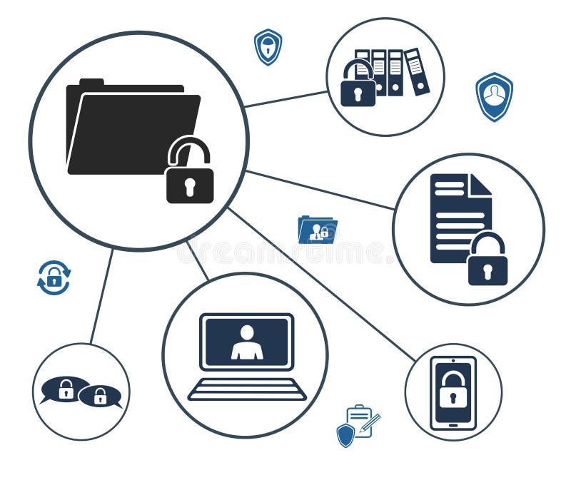 Concept of Confidential Data Stock Illustration - Illustration of ...
