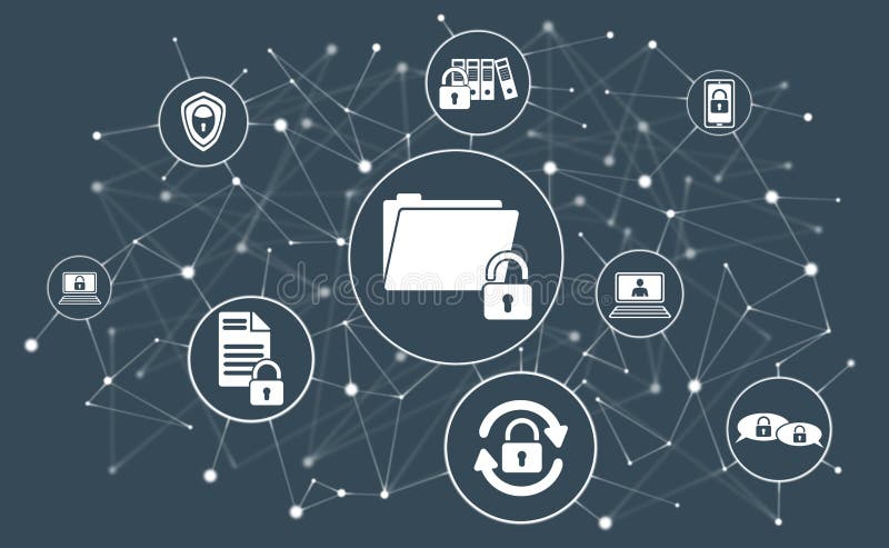 Concept of Confidential Data Stock Illustration - Illustration of ...