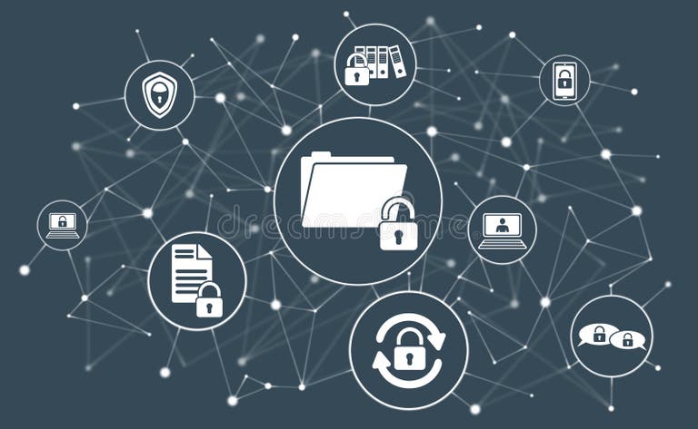 Concept of Confidential Data Stock Illustration - Illustration of ...