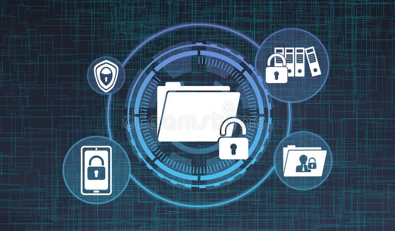 Concept of Confidential Data Stock Illustration - Illustration of login ...