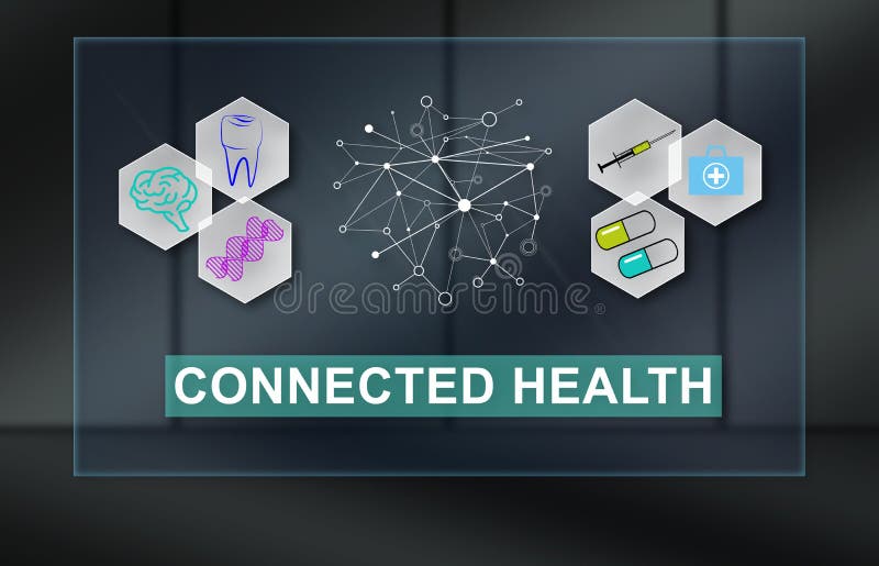 Concept of Connected Health Stock Image - Image of modern, health ...