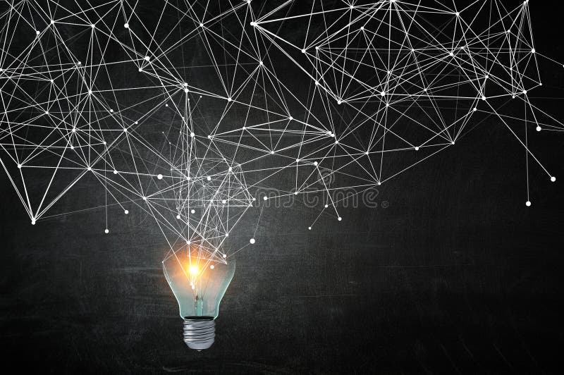 Light Bulb and Connection. 3d Rendering Stock Photo - Image of ...