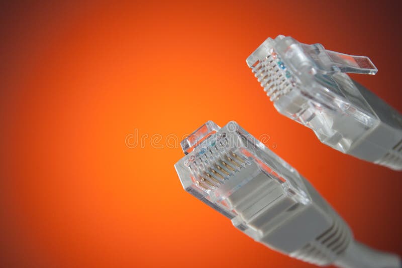 The Concept of Connection To the Internet. Plug RJ 45 Close-up Stock ...