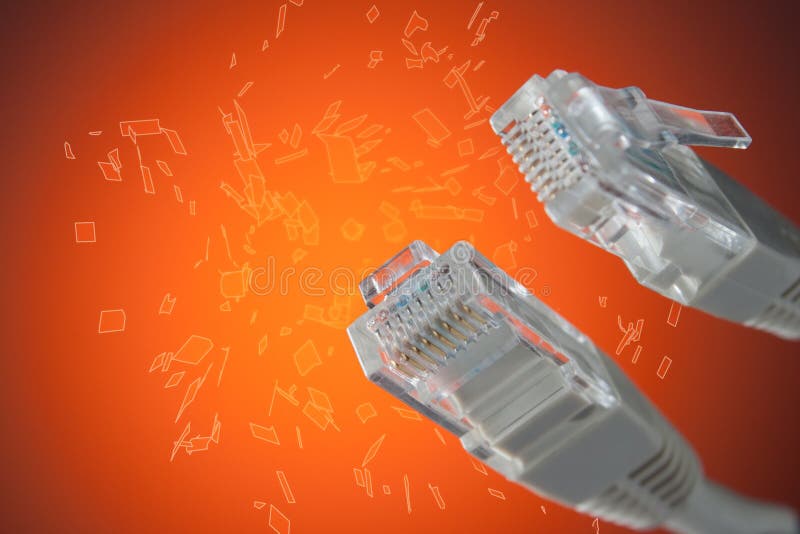 The Concept of Connection To the Internet. Plug RJ 45 Close-up Stock ...