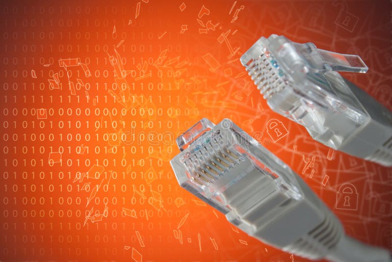 The Concept of Connection To the Internet. Plug RJ 45 Close-up Stock ...