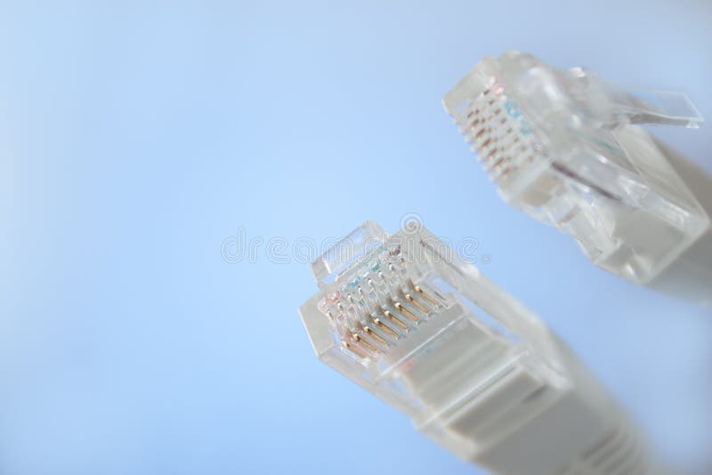 The Concept of Connection To the Internet. Plug RJ 45 Close-up Stock ...