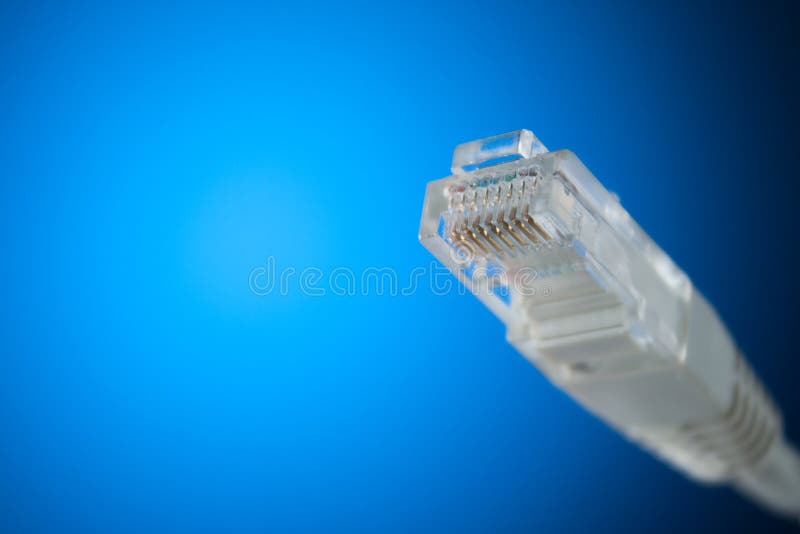 The Concept of Connection To the Internet. Plug RJ 45 Close-up Stock ...