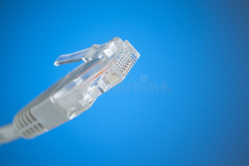 The Concept of Connection To the Internet. Plug RJ 45 Close-up Stock ...