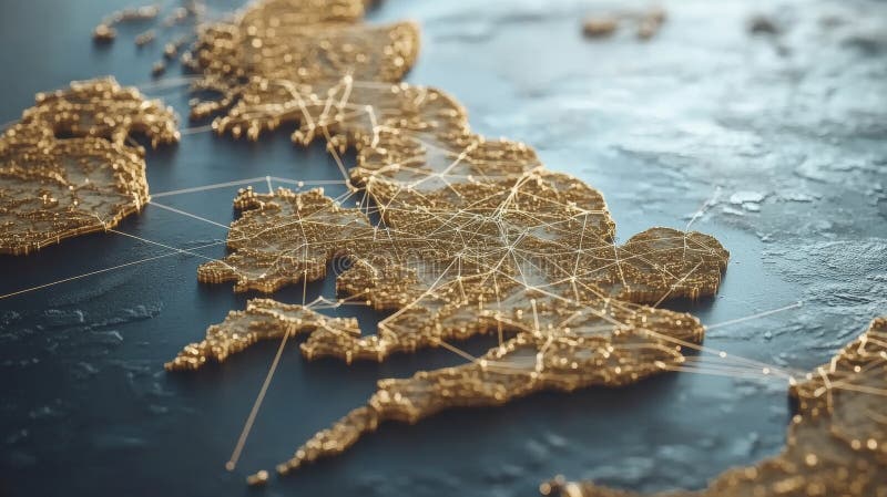 The Concept of Connections is Illustrated through a World Map that ...