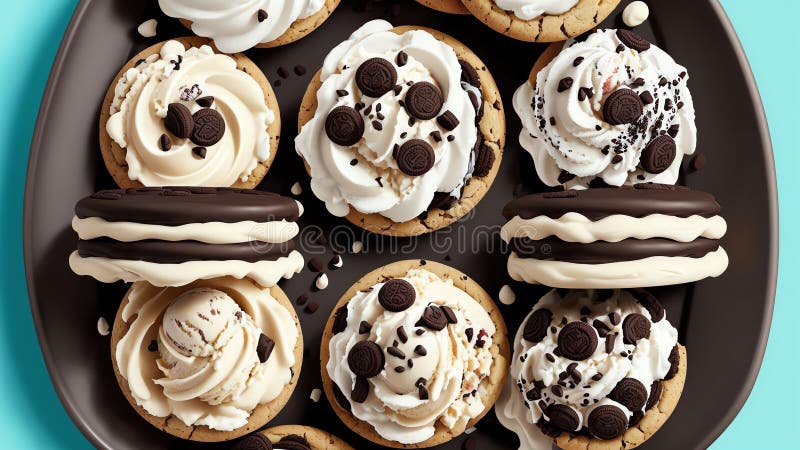 Cookie Crush Oreo Ice Cream Sandwich.AI Generated Stock Illustration ...