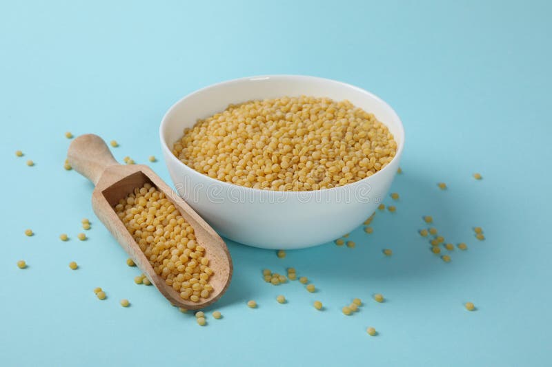 Concept of Cooking, Uncooked Ptitim, Cooking Ptitim Stock Image - Image ...